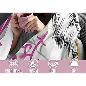 InnoBeta Wolf Blanket, Just A Girl Who Loves Wolves, Wolf Gifts, Wolves Gifts, Wolf Gifts for Girls?Women, Kids, Throw Blanket for Bed, Couch - Grey…