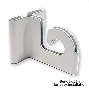 STORE FIXTURES DIRECT Extra Heavy Duty White Aluminum Drop Ceiling Hooks, One Piece Ceiling Grid Clips - 10 Pack