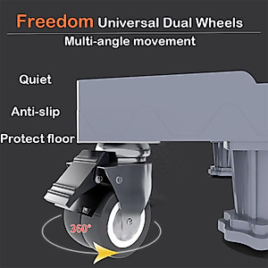 Washing Machine Stand Mini Fridge Stand Height Adjustable Washer and Dryer Pedestal Universal Stand Base with 4 Strong Heavy Duty Feet for Washing Machine Laundry and Refrigerator (Gray)