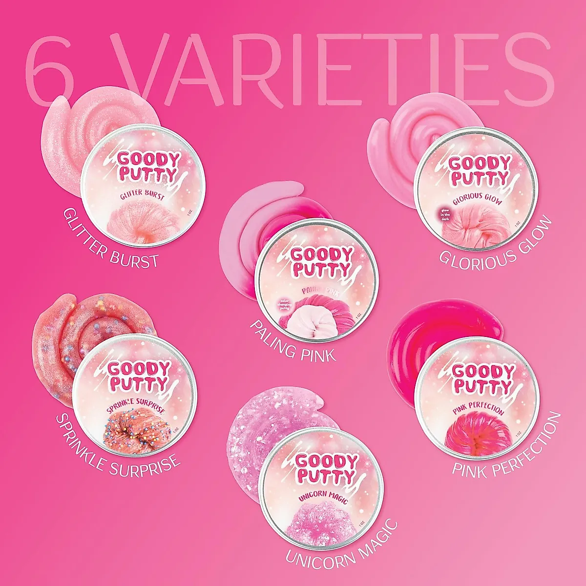 Goody Putty Pink Fidget Putty Toy Set Pink Party Favor for Girls