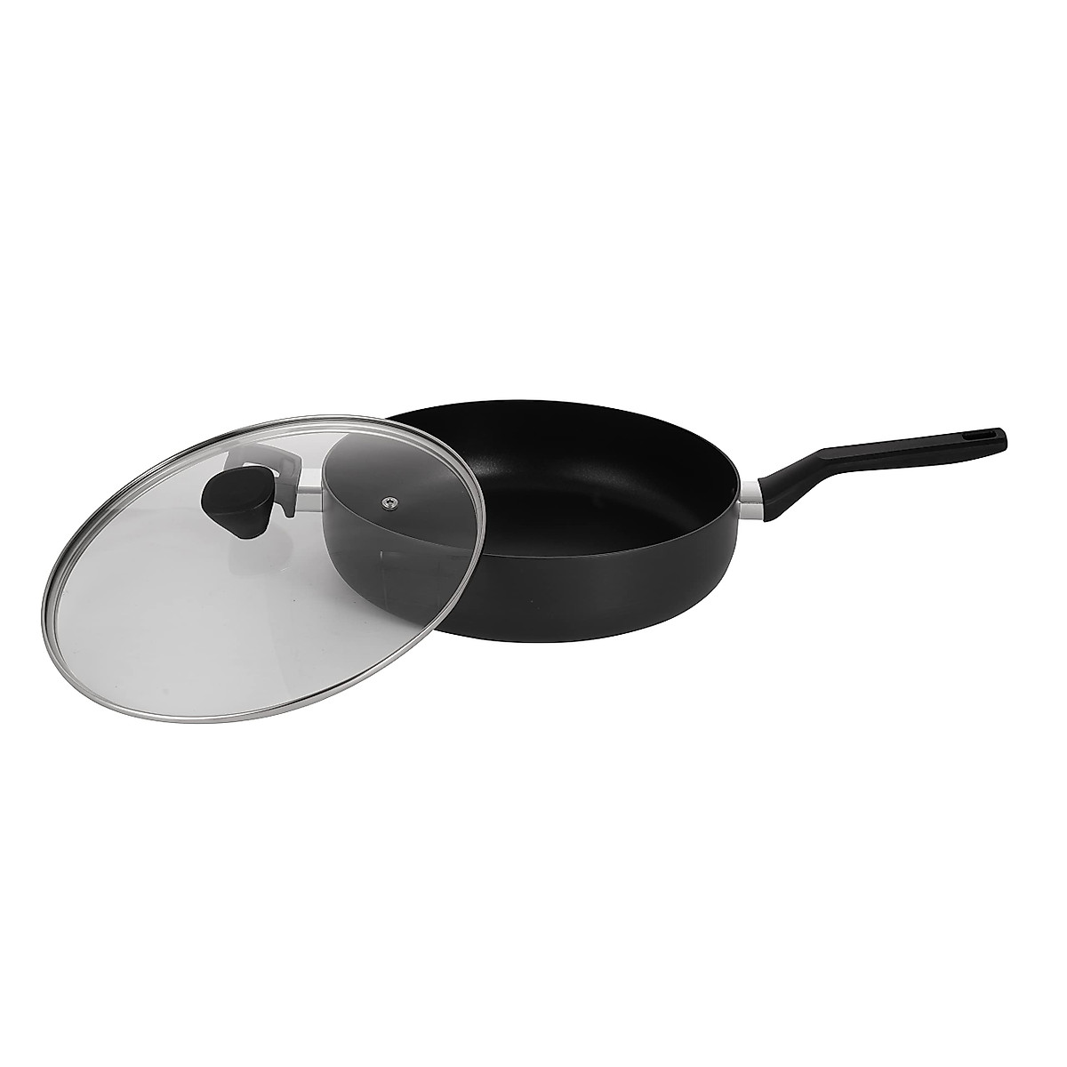 EPPMO Hard-Anodized Nonstick Jumbo Cooker, Saute Pan with Lid, Bakelite Handle, 5 Quart