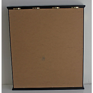 41 Shot Glass Display Case Holder Bar Collection Cabinet Wall Rack Shadow Box with Glass Door Black