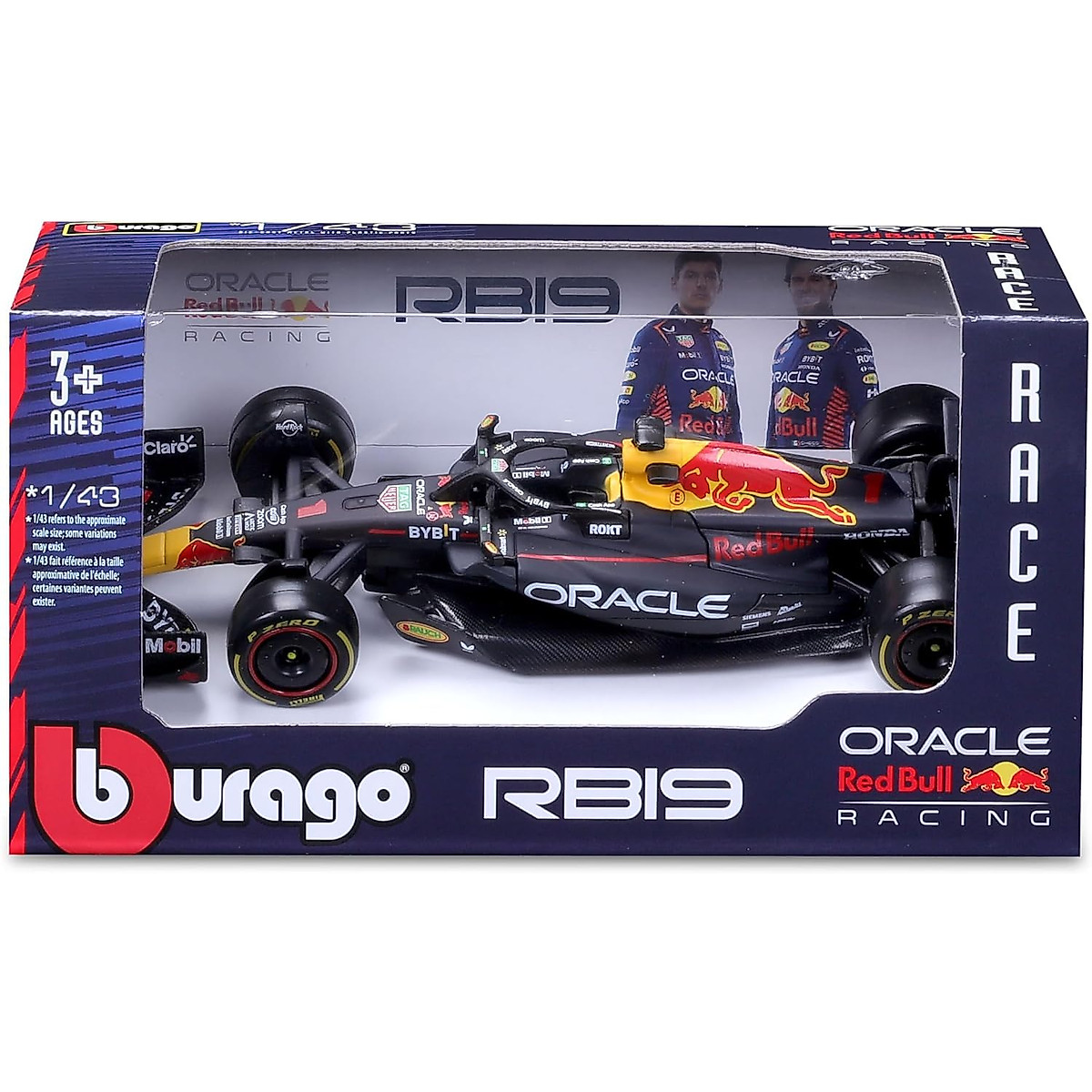 XTD Bburago 1:43 2023 F1 RB19 1# Max Verstappen F1 Champion Racing Formula Alloy Car for Red Bull Team Die cast Model Car (RB19 1#)