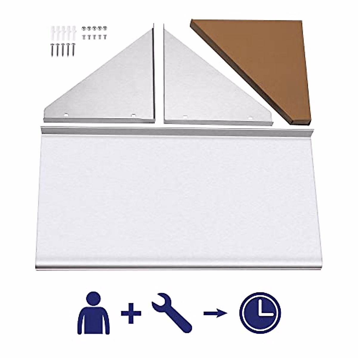 BIEAMA 2PCS 12"×24" Stainless Steel Wall Shelf, NSF, Commercial Wall Mount Floating Shelving for Restaurant, Kitchen and Hotel