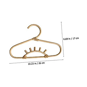 CIYODO Baby Hangers Baby Hangers Rattan Wall Shelf Hanger Kids Nursery Clo Rattan Clothing Toddler for Dress Shirt Infant Decorative Kid Clothes Baby's Baby Organizer Kids Hangers Kids Hangers