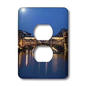 3dRose lsp_82086_6 Italy, Florence, Ponte Vecchio Bridge, Arno River Eu16 Bth0023 Brenda Tharp 2 Plug Outlet Cover