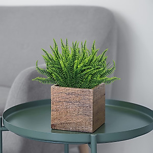 YUESUO 8 Pack Fake Fern Plants Faux Boston Ferns for Outdoor UV Resistant Artificial Plants Greenery Shrubs Plants Indoor Outside Hanging Planter Home Garden Decor