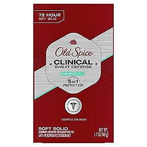 Old Spice Clinical Sweat Defense Anti-Perspirant Deodorant for Men, 72 Hour, Pure Sport Plus, 1.7 Oz