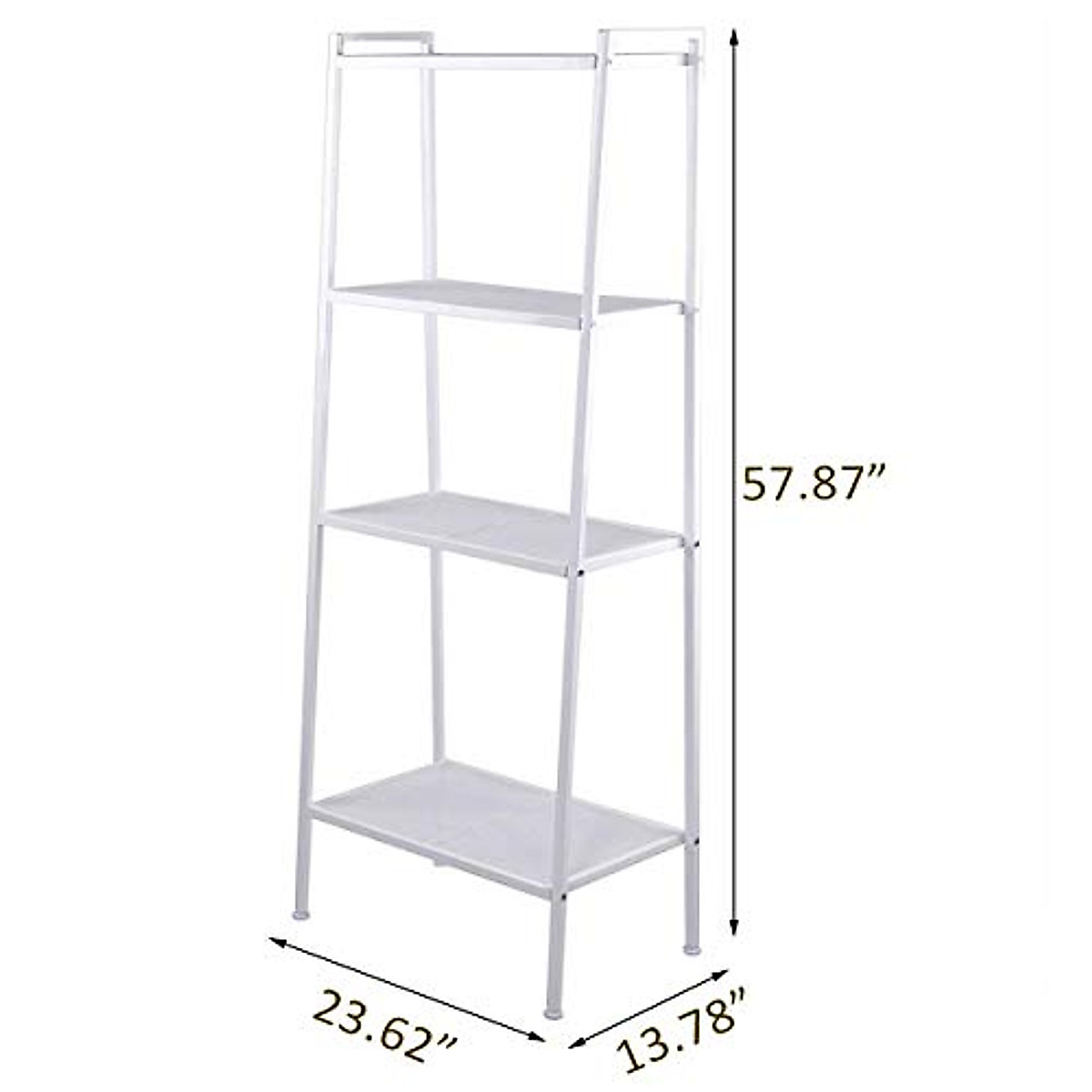 HOYOC 4-Tier Rustic Industrial Bookshelf Display Décor Accent Free Standing Bookcase Storage Rack Shelves Metal Frame for Living Room, Bedroom, Kitchen, Bathroom, Home Office,Black