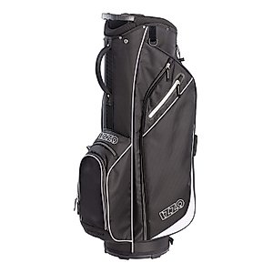 Izzo Golf Izzo Ultra-Lite Cart Golf Bag with Single Strap & Exclusive Features, Black, 3.8 Pound