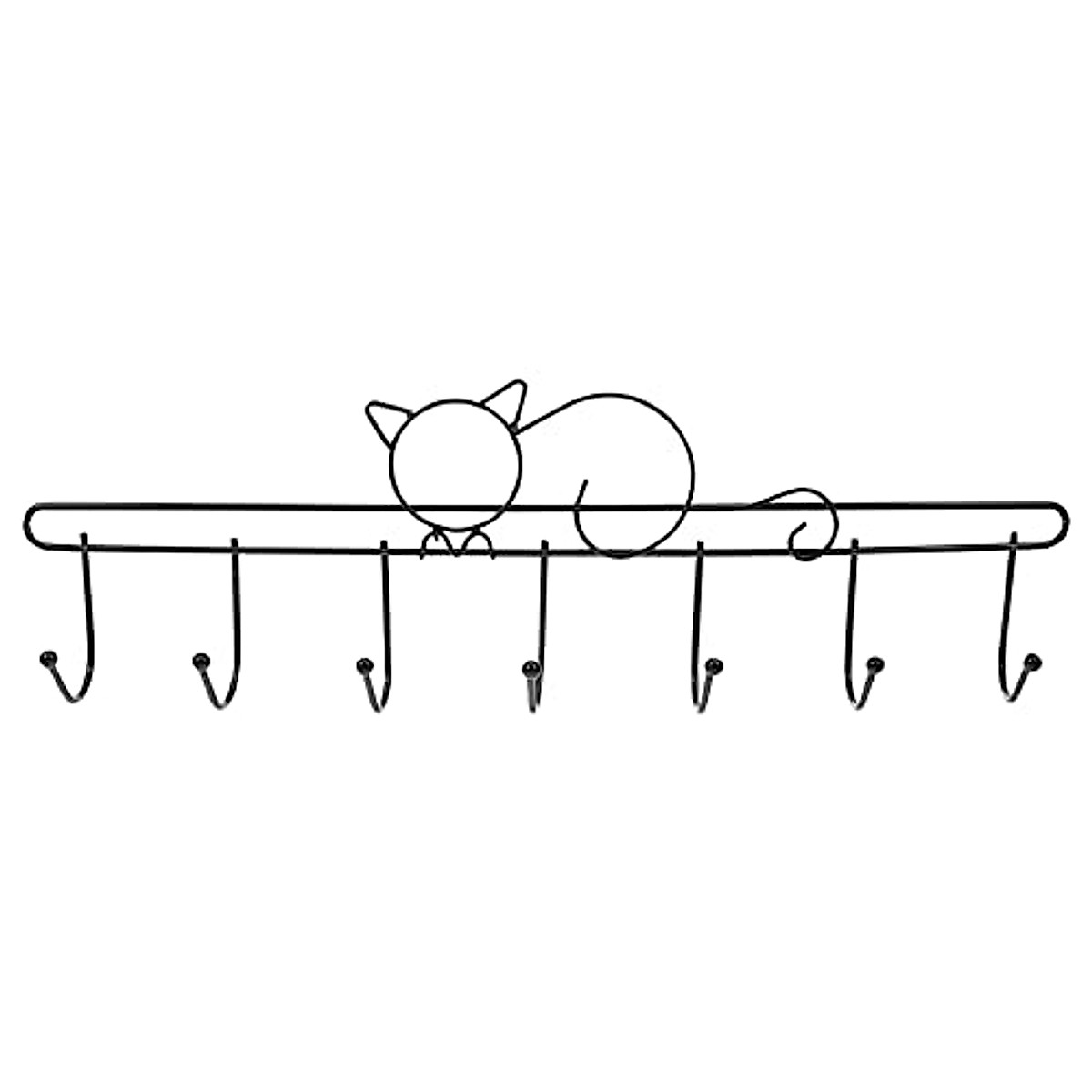 HOMSFOU 1pc Hangers Cat Simple Kitchen Home Purse Hook- Mounted Rail Practical Mount Hook Clothes Hooks Hats Back Wall Hanging Lovely Door Organizer Storage with Rustproof Art