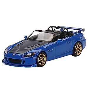 S2000 AP2 Mugen Convertible Monte Carlo Blue Pearl Metallic w/Carbon Hood Ltd Ed to 1200 pcs 1/64 Diecast Model Car by True Scale Miniatures MGT00493