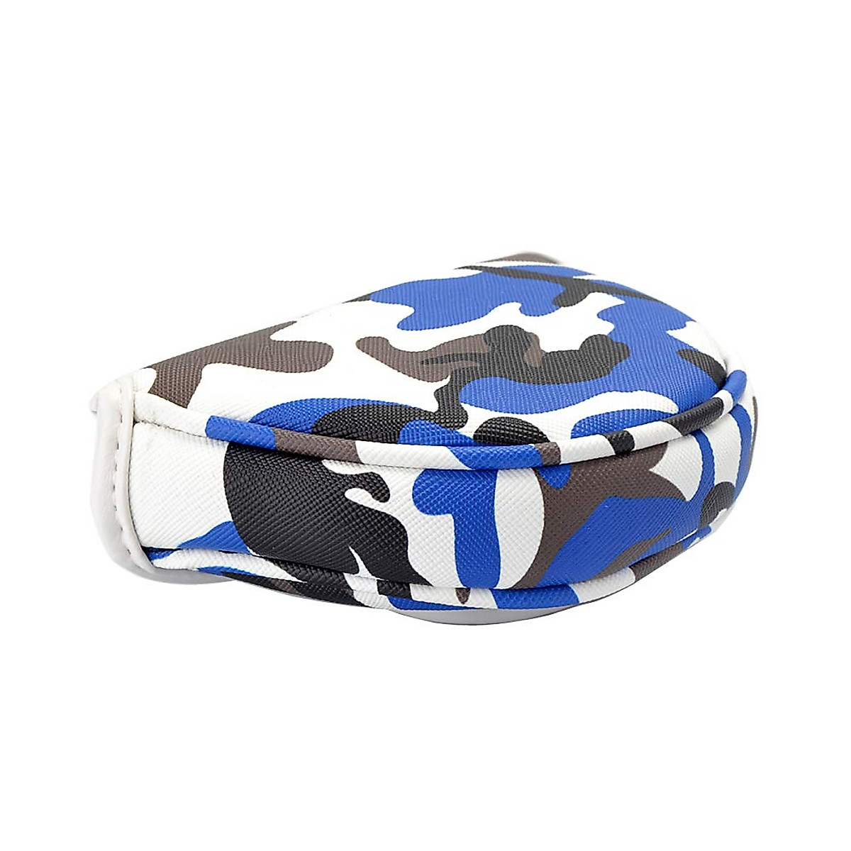 GOOACTION Camo Blue Golf Small Mallet Putter Head Cover Magnetic Closure Camouflage Print Synthetic Leather Mini Putters Club Headcover Protector
