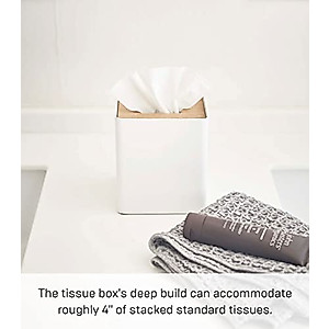 Yamazaki Home Box Cover Steel | Tissue Case, One Size, Ash