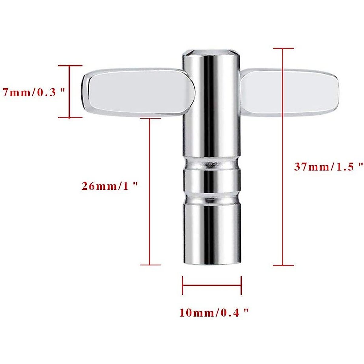 Set of 12 Silverline T-Type Drum Keys - Standard Universal Steel Drum Head Tuning Key Set