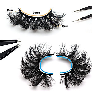 Fyonas False Lashes Dramatic 20MM Super Fluffy Cosplay Faux Mink Eyelashes Criss-Cross Volume Reusable 7 Pairs Eye Lashes Set Pack
