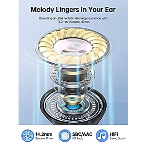 Wireless Earbud Bluetooth 5.3 Headphones with Clear Sound, 40H Playtime, Sport Earbud Touch Control with LED Digital Display, IP7 Waterproof Bluetooth Earphones Built-in Mic for Android iOS Workout