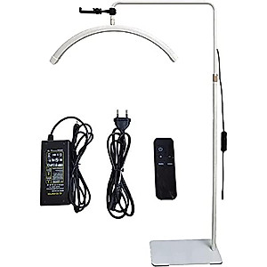 QQXX LED Floor Half Moon Lash Light Floor Lamp for Reading,Eyelash Extensions LED Floor Light，Lash Lamp,Adjustable Standing Lamp with Remote,Tattoo Light,Salon Cosmetic SPA Pmu Lamp , White