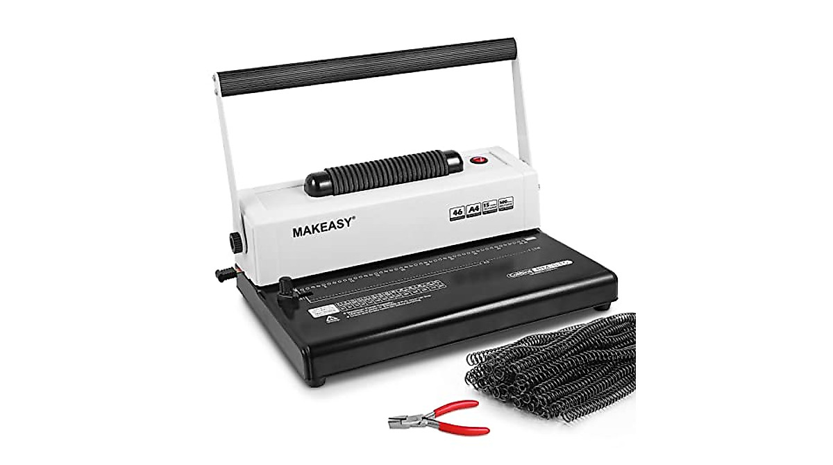 Professional MAKEASY Electric Coil Binding Machine - Manual Punch