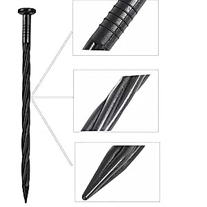 50PCS Landscape Anchoring Spikes, 8 Inch Spiral Plastic Landscape Spikes for Garden Lawn Yard, Paver, Weed Barrier, Artificial Turf