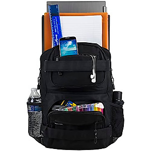 Eastsport New Double Strap Skater Multipurpose Backpack, Black