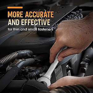 WINTOWIN Super-Thin Open End Wrench Set, 3 Piece SAE Including 3/8", 7/16", 1/2", 9/16", 5/8"，11/16", Slim Wrench Set