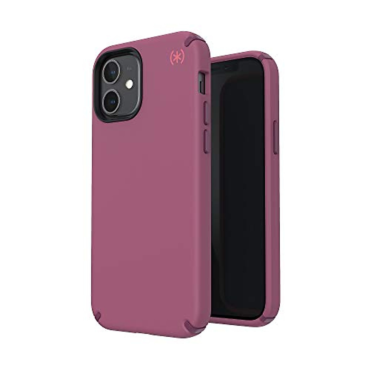 Speck Products Presidio2 PRO iPhone 12, iPhone 12 Pro Case, Lush Burgundy/Azalea Burgundy/Royal Pink