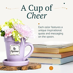 Divinity Boutique Lilac Flower Pot Mug - Be Awesome