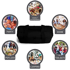 HotLogic Max Large Portable Electric Food Heater - Innovative Food Warmer and Heated Lunch Box for Adults Car/Home - Easily Cook, Reheat, and Keep Your Food Warm - Black - 120V