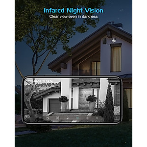 Security Camera Outdoor Wireless, MECO WiFi Camera 360° PTZ Solar Powered Security Camera with Motion Detection, 2 Way Audio, Night Vision, IP65 Waterproof, Encrypted SD/Cloud
