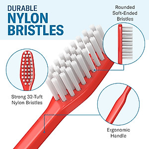 Blasting Health 100 Pack Disposable Medium Soft Bristles Bulk Toothbrushes - Individually Wrapped (Plain)