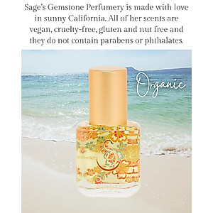 Amber Organic Perfume Oil Extract Roll-On by Sage- 1/4 oz, Vegan & Cruelty-Free, Earthy Scent, Amber, Blood Orange, Musk