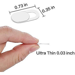 Privacy Camera Cover Security Blocker Webcam Closure for Galaxy A72, A52, A42, A32, A12 - White Compatible with Samsung Galaxy A72, A52, A42, A32, A12