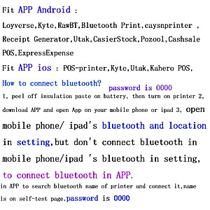 GZGYNADAST 58mm Bluetooth Receipt Thermal Printer, Bill Wireless Portable iOS Android Mini Pocket pos Printer,2 inch Ticket Bill Invoice Printing Machine for Small Business(Orange Color)