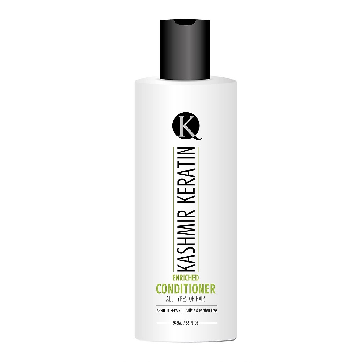 Kashmir Keratin Enriched Conditioner Hydrating Sulfate Paraben Free For All Types Of Hair &Dry Damaged Hair NEW PRESENTATION (32 Fl. Oz)