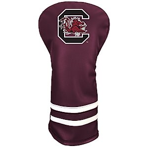 Team Golf NCAA South Carolina Vintage Driver Headcover - Printed Team Golf NCAA Vintage Driver Golf Club Headcover, Form Fitting Design, Retro Design with Fleece Lining for Extra Club Protection