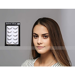 DESIRES LASHES By EMILYSTORES Natural Strip Eyelashes Multipack 5Pairs Per Kits, 01 Monday (02Tuesday)