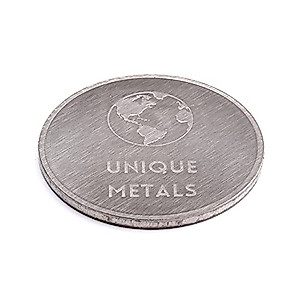1 Troy Oz Titanium Round - .999 Pure Chemistry Element Design by Unique Metals