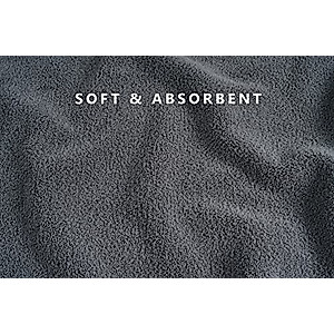 LANE LINEN Bath Towels for Bathroom Set- 100% Cotton Towel Set Soft 6 Hand Wash Cloths Quick Dry Highly Absorbent Shower - 18 Piece Space Grey