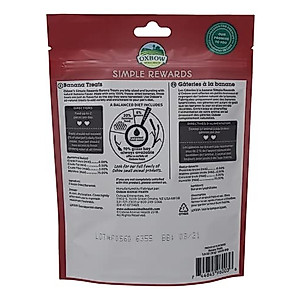 Simple Rewards Small Animal Treats 3 Flavor Variety Bundle (1) Each: Baked Cranberry, Freeze Dried Bananas, Baked Veggie, 1-2 Ounces