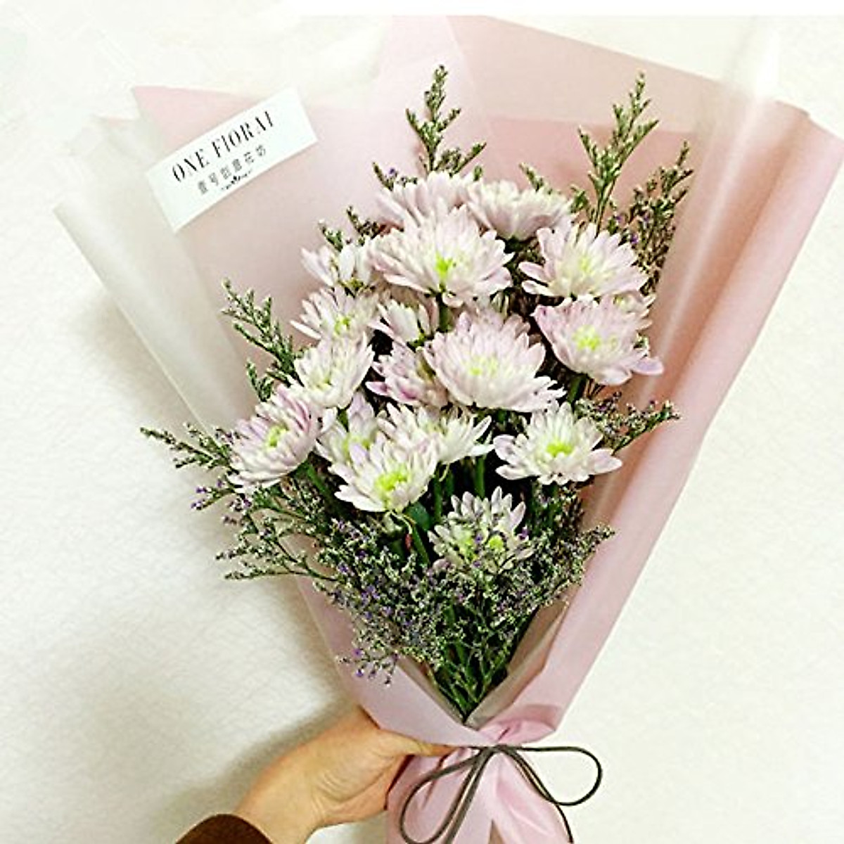 Korean Style Flower Wrapping Paper Floral Bouquet Gift Packaging Supplies Multi Colors 20 Counts (Pale Blue)