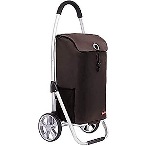 Shopping Trolley on Wheels Multi Function Shopping Cart Lightweight Trolley Aluminum Alloy Portable Collapsible,Travel Out Pull Rod Car Storage Hand Trucks,Blue ,