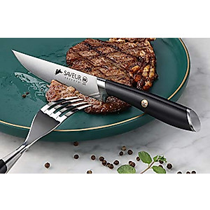 SAVEUR SELECTS 1026269 German Steel Forged 4-Piece Fine Edge Steak Knife Set
