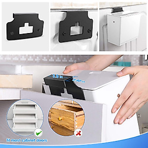 ANTU 1.6 Gallon Hanging Trash Can for Kitchen Cabinet Door with Lid, Under Sink Garbage Can for Bathroom,Wall-Mounted Counter Waste Bin