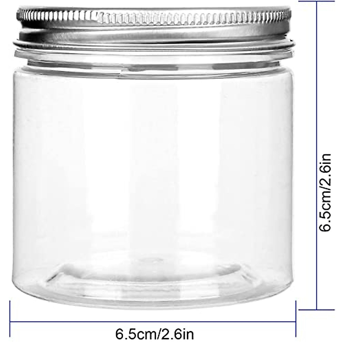 24Pack 6 oz Empty Plastic Jars with Lids Clear Plastic Mason Jars Storage Containers Wide Mouth Slime Containers Jars Airtight Gift Food Jars for Travel Storage Home Kitchen Food Slime Making