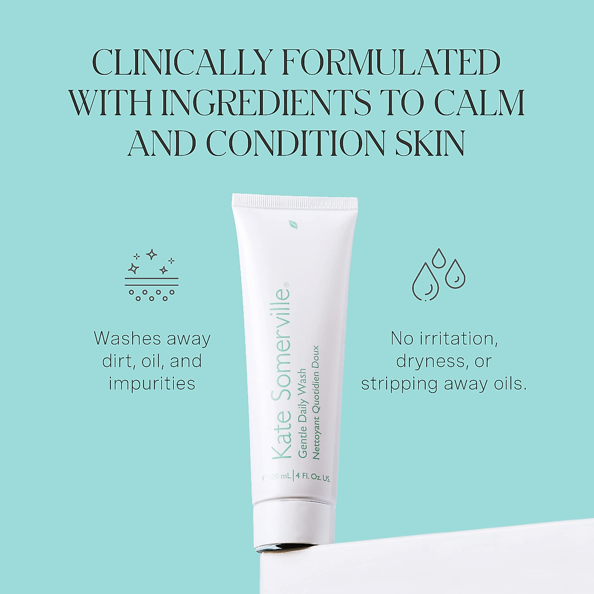 Kate Somerville Gentle Daily Wash | Sulfate-Free Face Cleanser | Calms, Conditions & Hydrates Skin | 4 Fl Oz