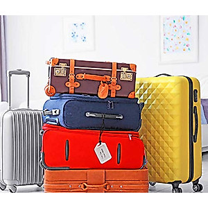 Mini Skater 6.7 inch/17cm Premium Plastic luggage Tag Loop Travel Bag Identification Tag PVC Name ID Card Worm Loop Strap for Luggage Bag ID Tag (Black,50Pcs)