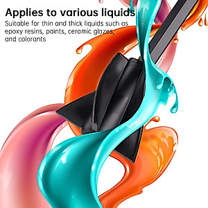 NiArt Epoxy Resin Mixer Paddles 8PCS, Reusable Multipurpose Bidirectional Drill Paint Stirrers Epoxy Paint Mixers Drill Attachment Epoxy Plaster Paint Stirrers Paint Mixers for Drill (4 Black+4 White)