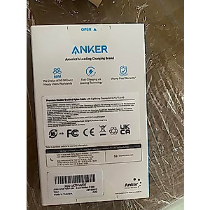 Anker 6ft Premium Double-Braided Nylon Lightning Cable, Apple MFi Certified for iPhone Chargers, iPhone X/8/8 Plus/7/7 Plus/6/6 Plus/5s, iPad Pro Air 2, and More(Black)