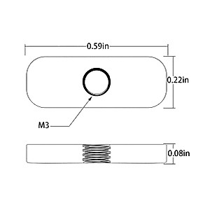 Ruiwaer 8PCS Timing Belt Fixing Rectangular Screw Makerbeam XL M3 t-nut Rectangular Screw for Fixing Timing Belt of 3D Printer, Silver